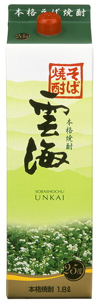 Soba Shochu 25% Unkai 1.8L pack