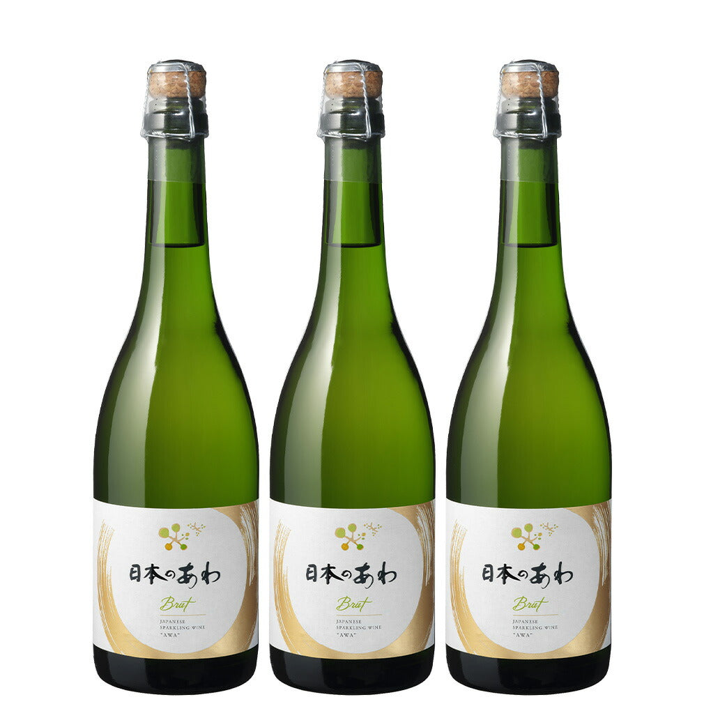 Chateau Mercian Japan no Awa Nagano Chardonnay 720ml, 3 Bottles, Japan
