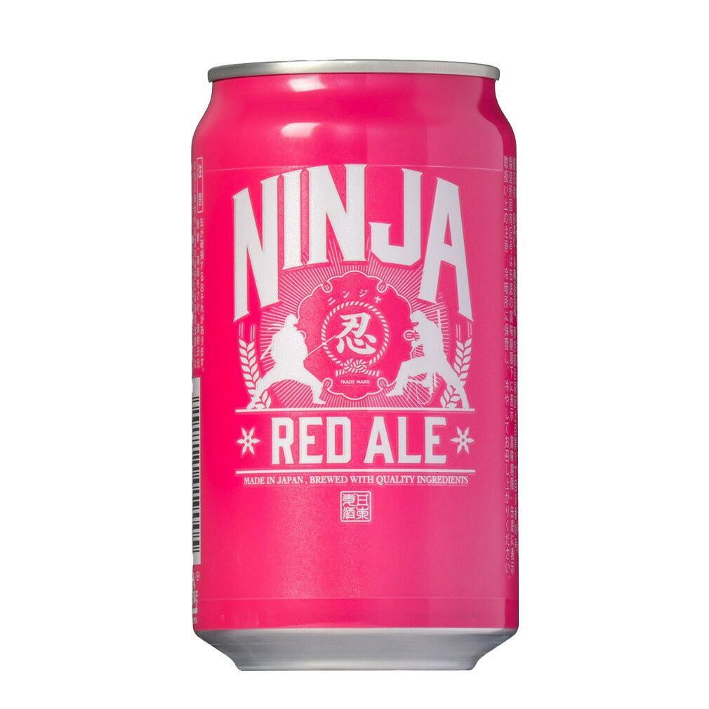 NINJA BEER Red Ale (NINJA RED ALE), Craft Beer, 350ml Cans (1 Case / 2