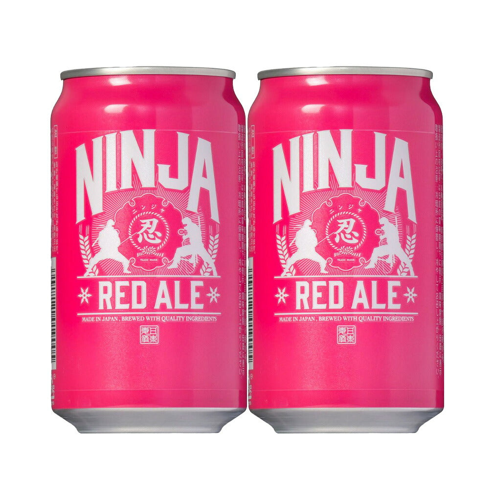 NINJA BEER Red Ale (NINJA RED ALE), Craft Beer, 350ml Cans (2 Case / 4