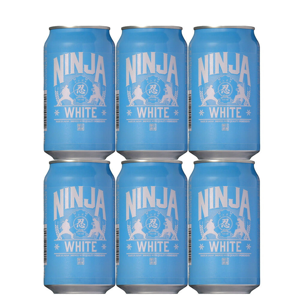 NINJA BEER WHITE (NINJA WHITE), Craft Beer, 350ml Cans (Pack of 6)